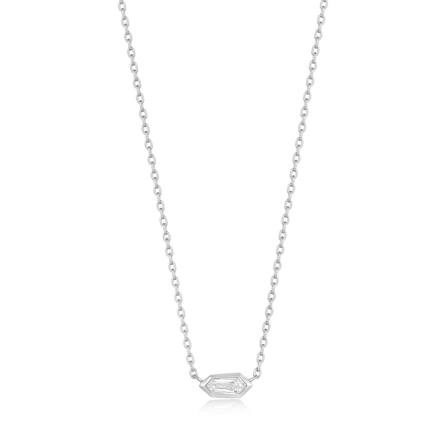 Ania Haie Silver Sparkle Emblem Chain Necklace – B & S Lyncris Jewellers